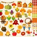 Fall Clipart, Autumn Clipart,fall Harvest Clipart, Pumpkins, Wreaths ...