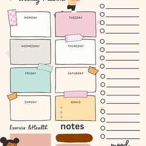 Weekly Planner Bundle Digital Download Svg |weekly Planner Template Png ...