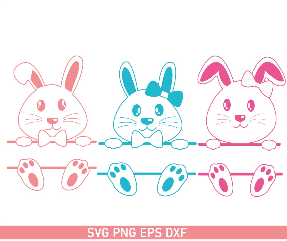Easter Bunny SVG, Easter Svg, Easter Bunny Name Split, Bunny Split Svg ...