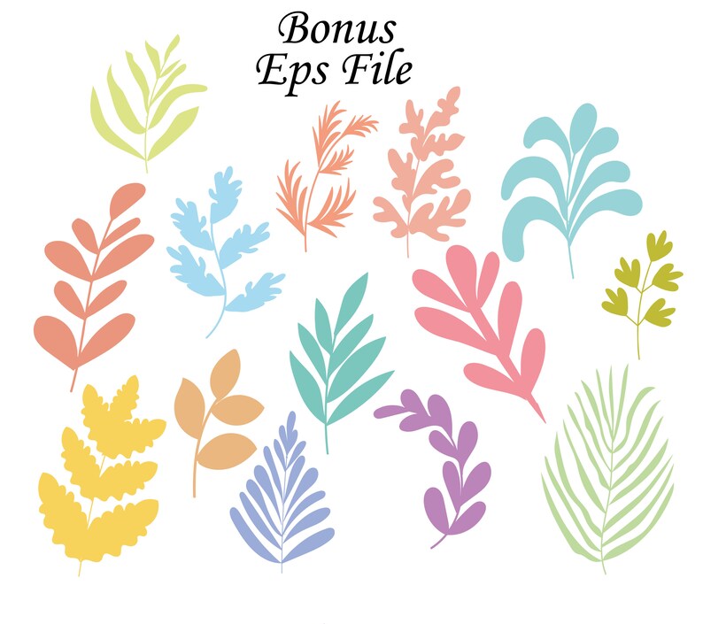 Hojas SVG hojas dibujadas a mano SVG rama svg archivos de - Etsy México