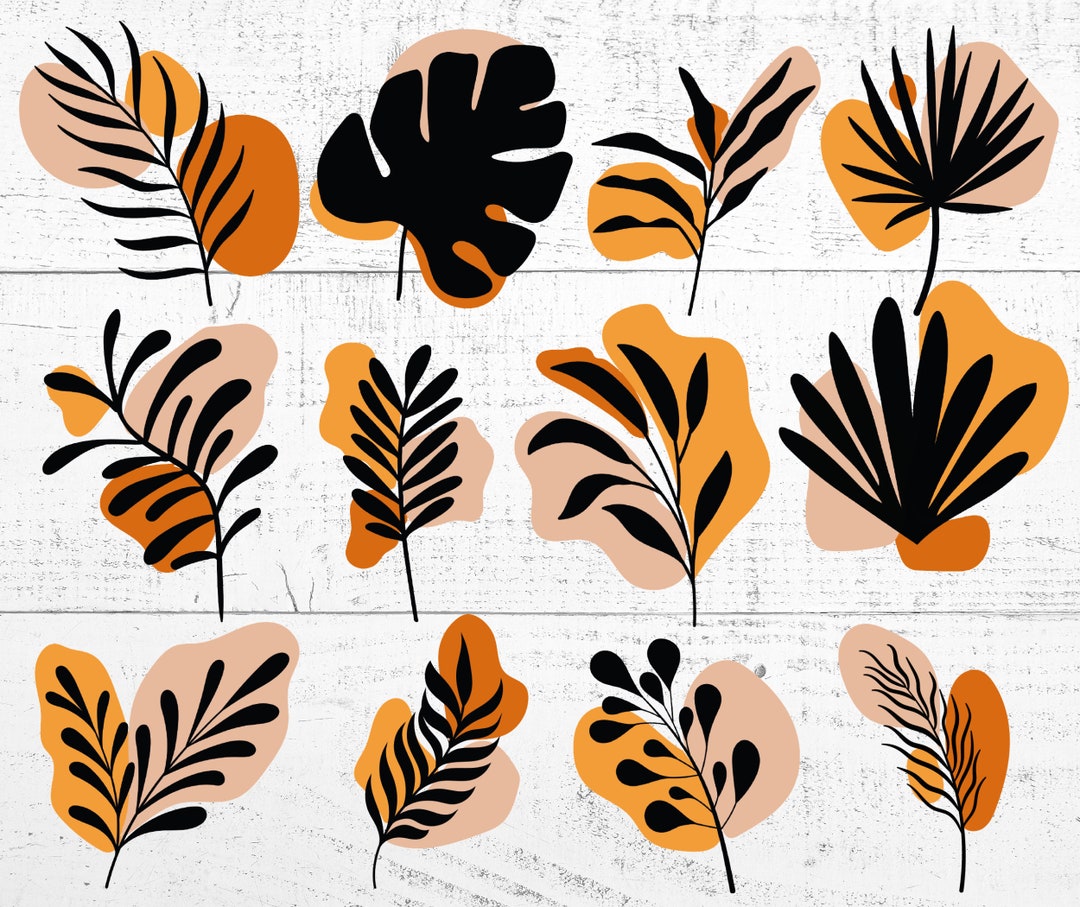 Leaves Svg | Hand Drawn Color Leaves Svg |leaf Svg,leaves for Rolled ...