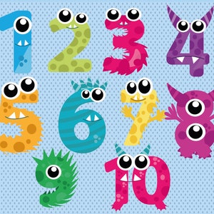 Monster Alphabet Clipart,monster Numbers Clipart,monster Letters ...
