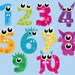 Monster Alphabet Clipart,monster Numbers Clipart,monster Letters ...