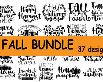 Autumn Bundle Svg, Cut File Cricut, Silhouette,fall SVG, Fall SVG ...