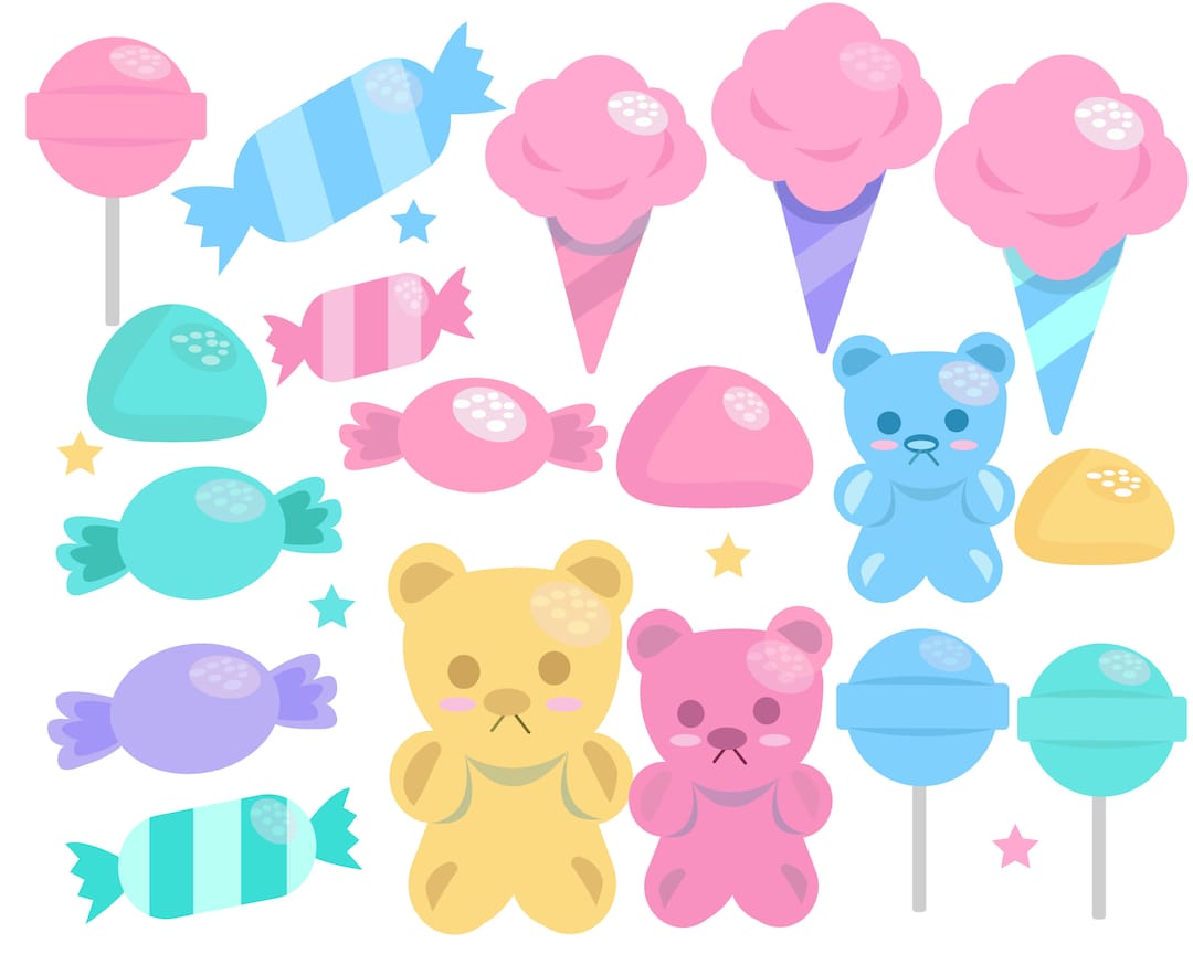 Candy Clipart - Candies and Sweets Clipart Set ,candy Land Vector ...