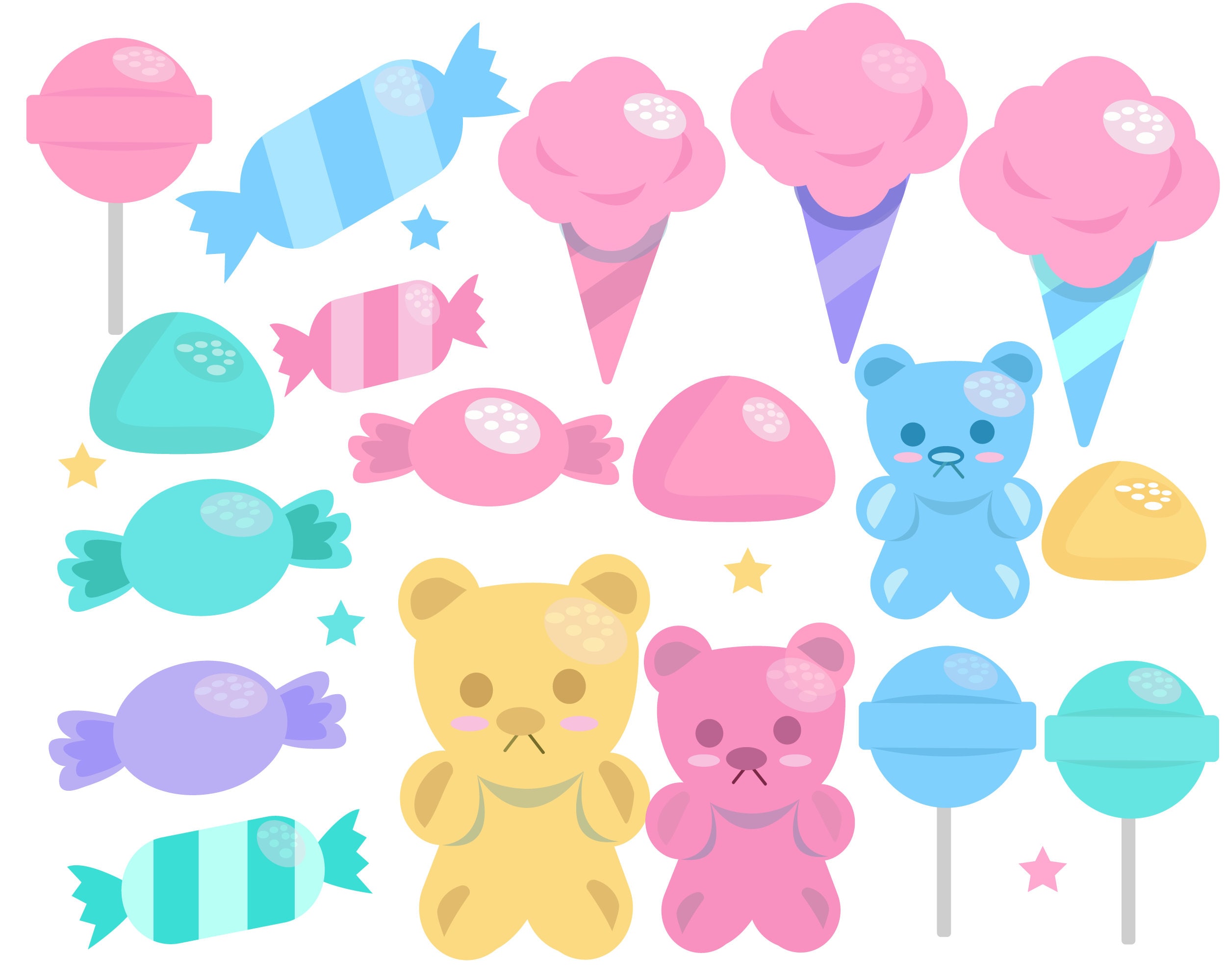 Candy Clipart - Candies and Sweets Clipart Set ,candy Land Vector ...