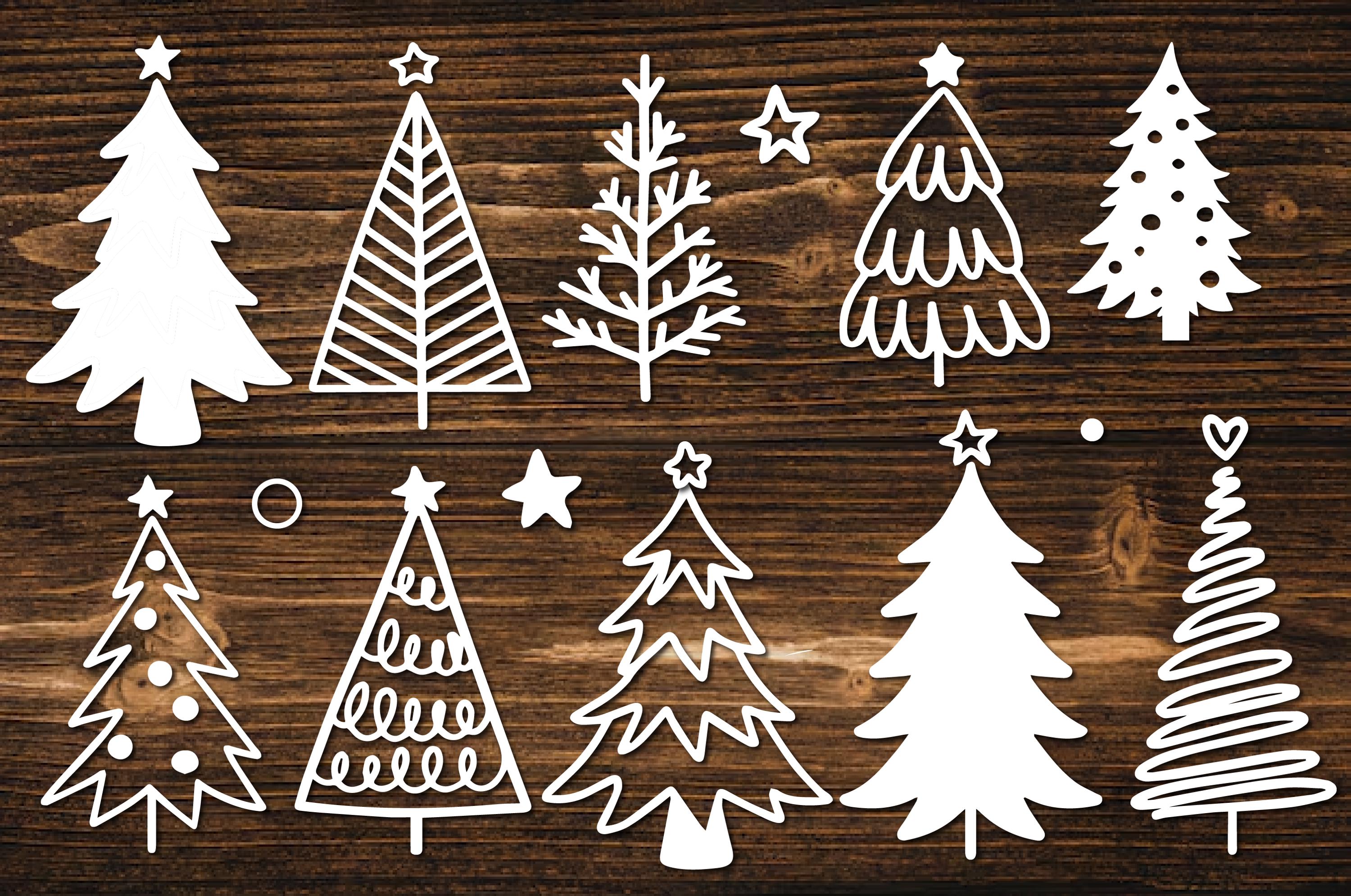 Christmas Tree Svg Bundle,christmas Svg, Paper Cut Christmas Ornament ...