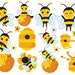 Bees Clipart Set,clip Art Set of Bees,spring Clipart Honey, Beehive ...