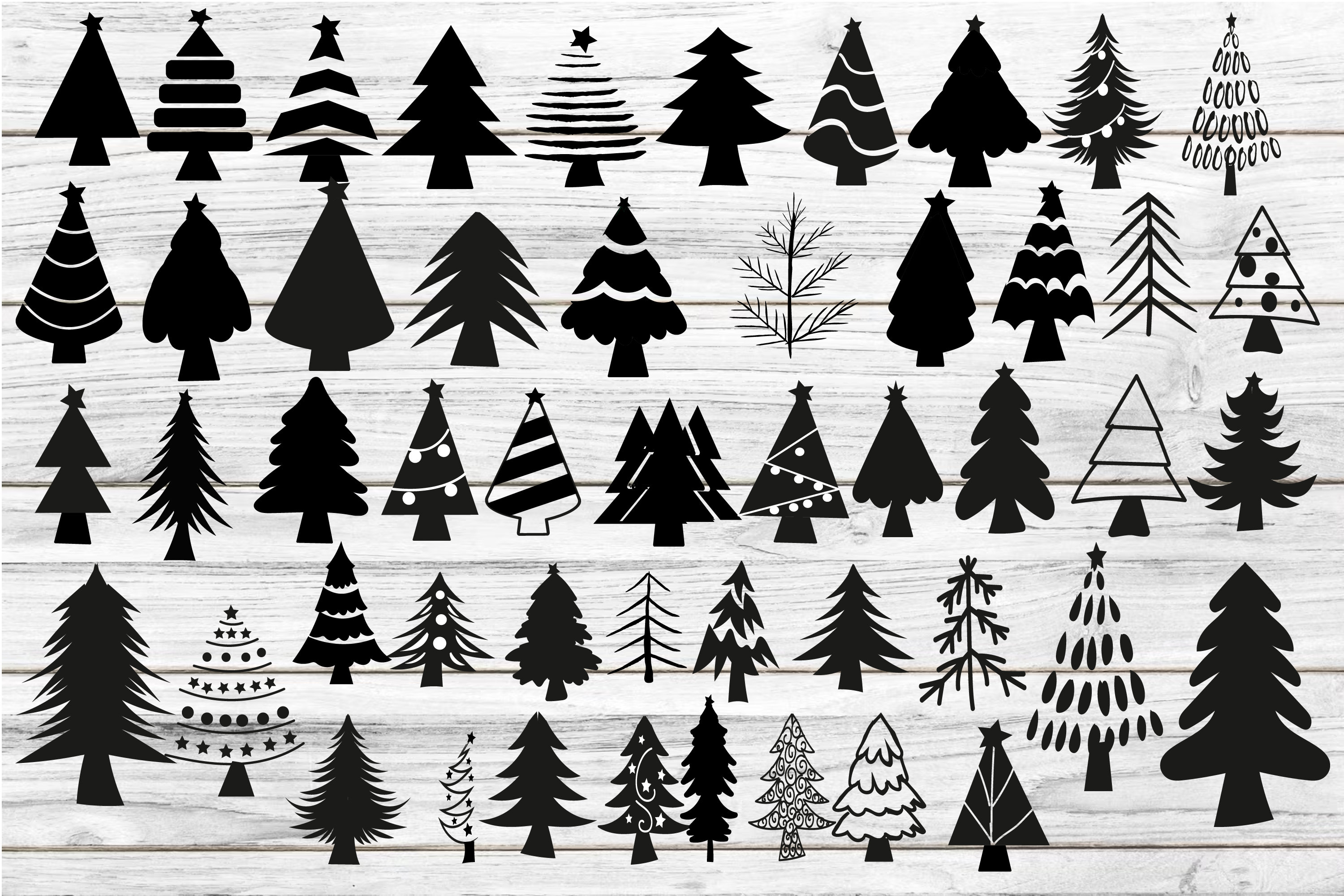 Christmas Tree Svg Bundle, Christmas Svg,christmas Tree Png, Pine Tree ...