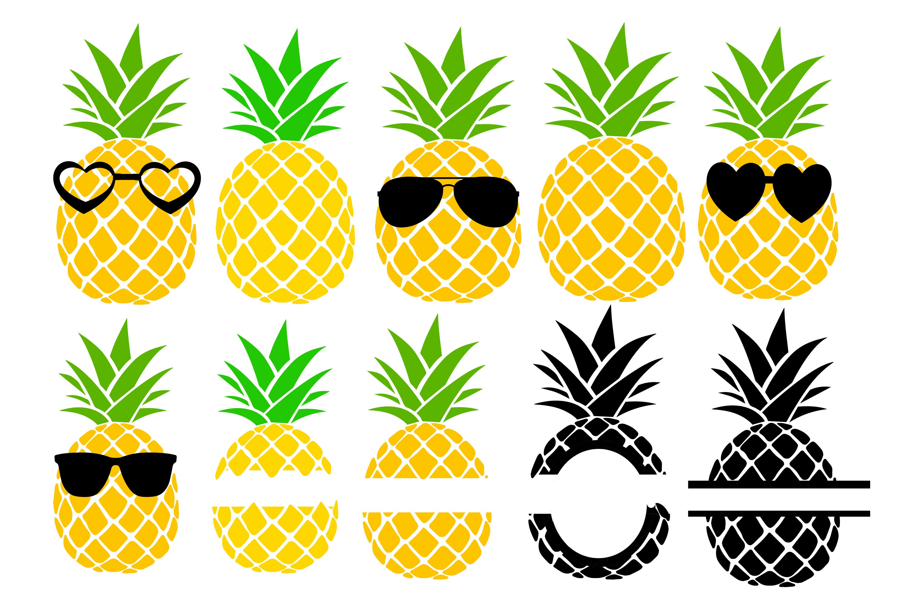 Pineapple Svg,pineapple Bundle Svg Files,pineapple Clip Art,pineapple ...