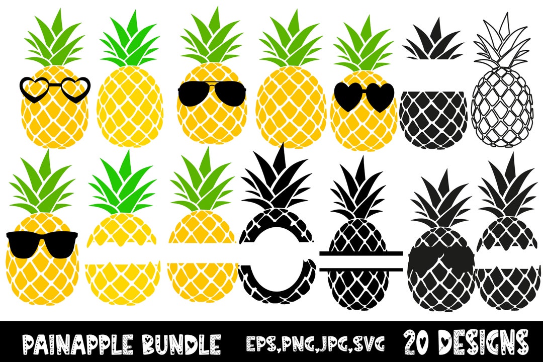 Pineapple Svg,pineapple Bundle Svg Files,pineapple Clip Art,pineapple ...