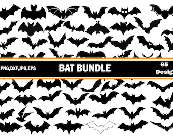 Bat SVG Bundle, Halloween Bat SVG, Bat, Files for Cricut, Silhouette ...