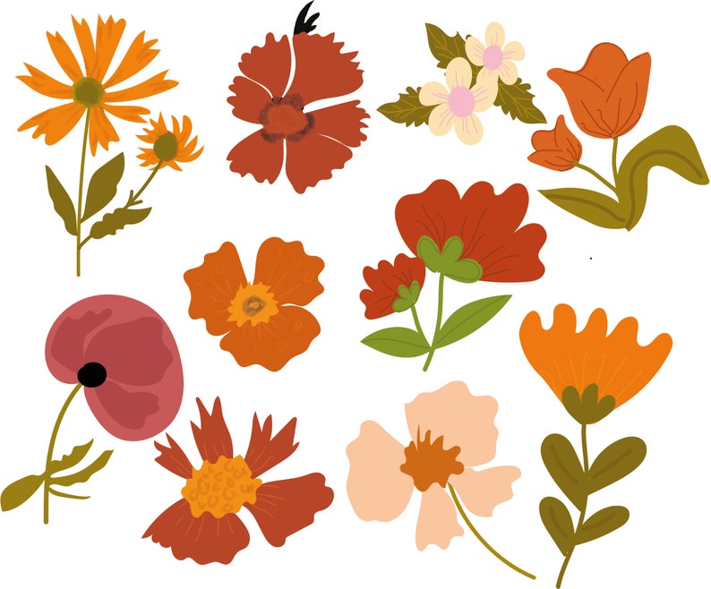 Wildflowers Svg, Wild Flower Svg, Floral Svg, Spring Clipart ...