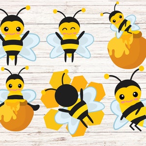 Bees Clipart Set,clip Art Set of Bees,spring Clipart Honey, Beehive ...