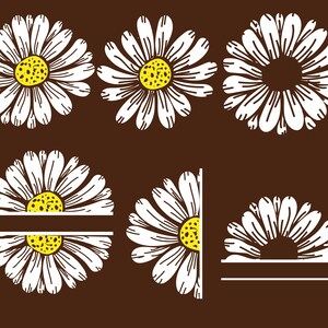 Daisy Svg, Daisy Split Svg,daisy Png, Simple Daisy Svg, Daisy Monogram ...