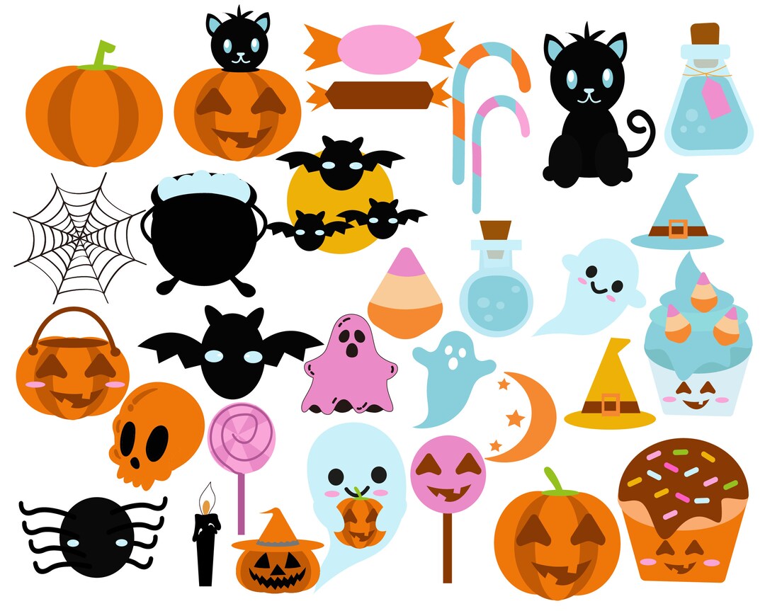 Halloween Clipart,cute Halloween Clip Art,bats, Potions,cauldron ...