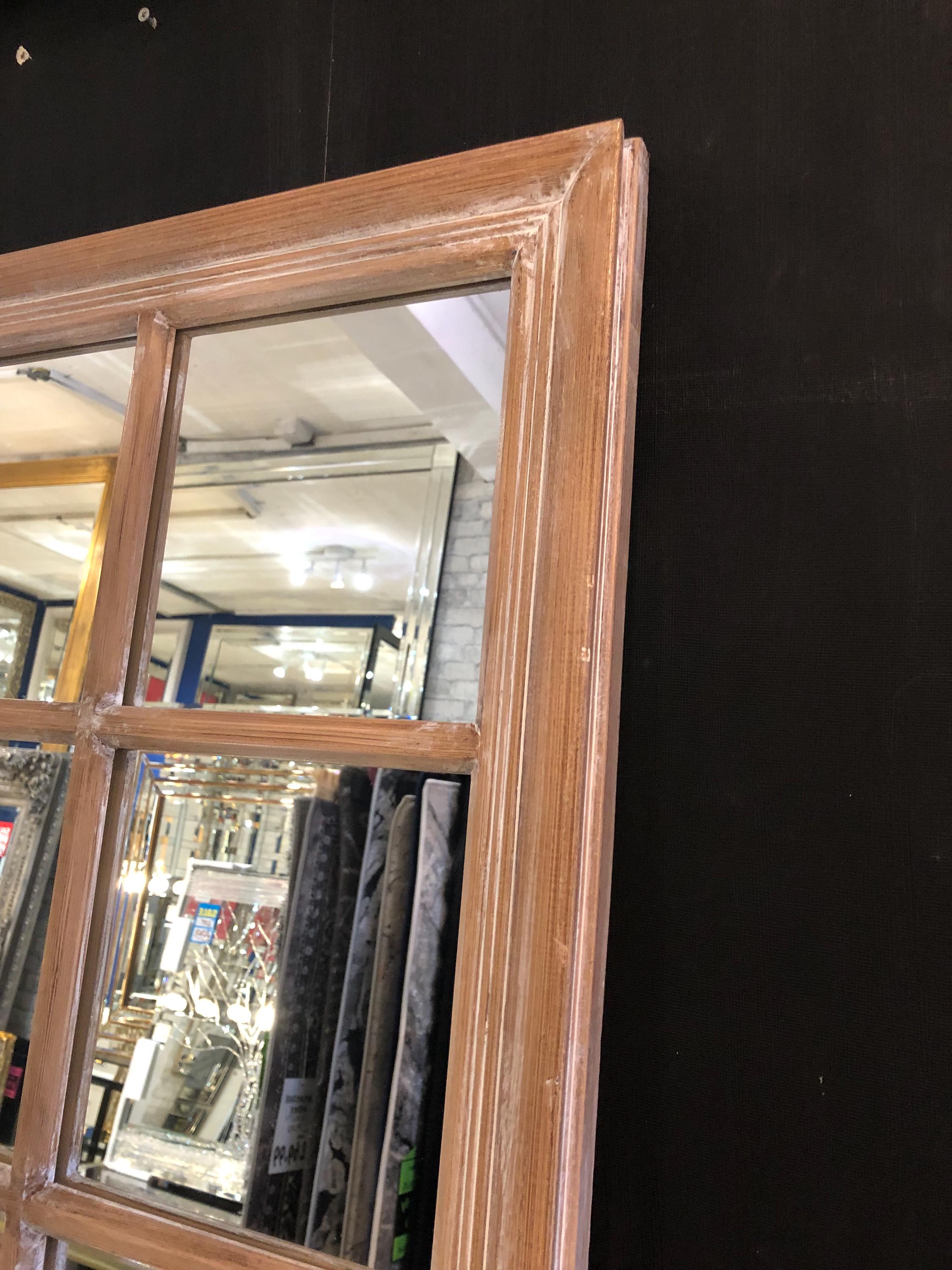 Modern Rectangle Design Wall Mirror Window Design Wood Shabby Chic ...