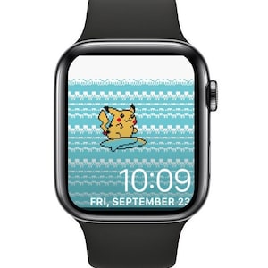 Surfing Pikachu Apple Watch Face - Etsy