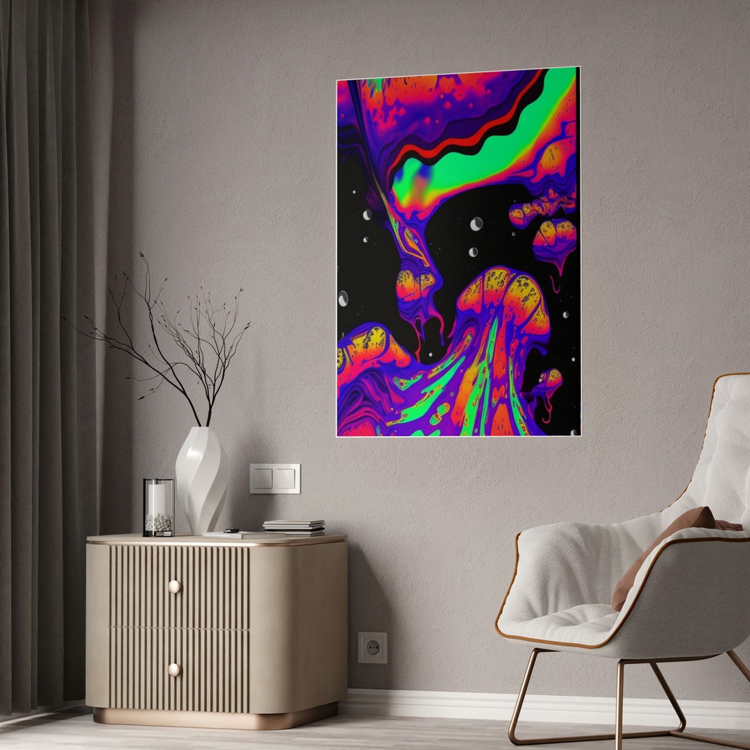 Neon Melt V1gloss Poster - Etsy