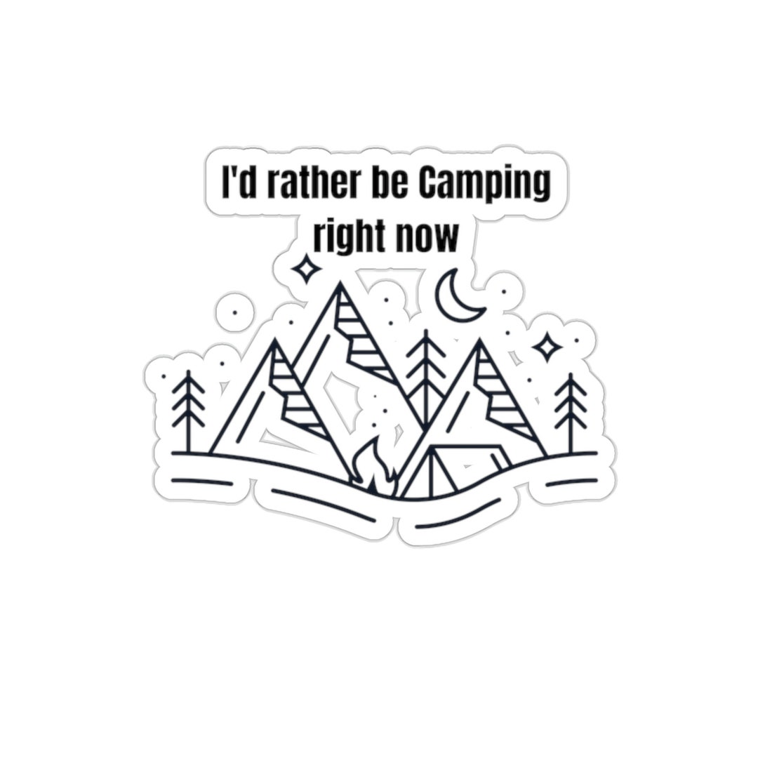 Funny Camping Sticker Camping Decal Gift Camping Water Bottle Sticker ...