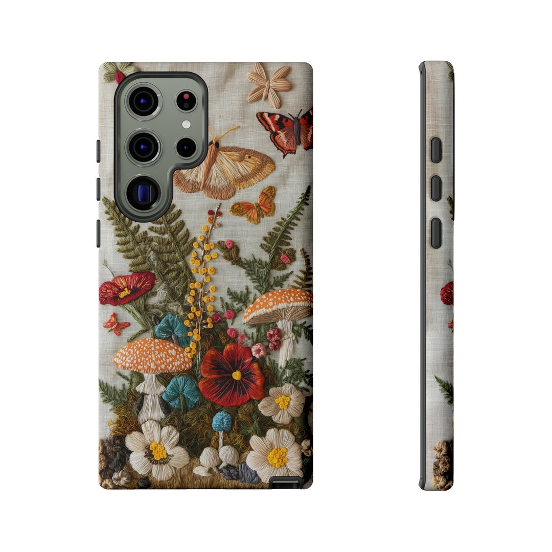 Cottage Core Butterfly Phone Protector, Samsung Galaxy Boho Vibe Phone ...