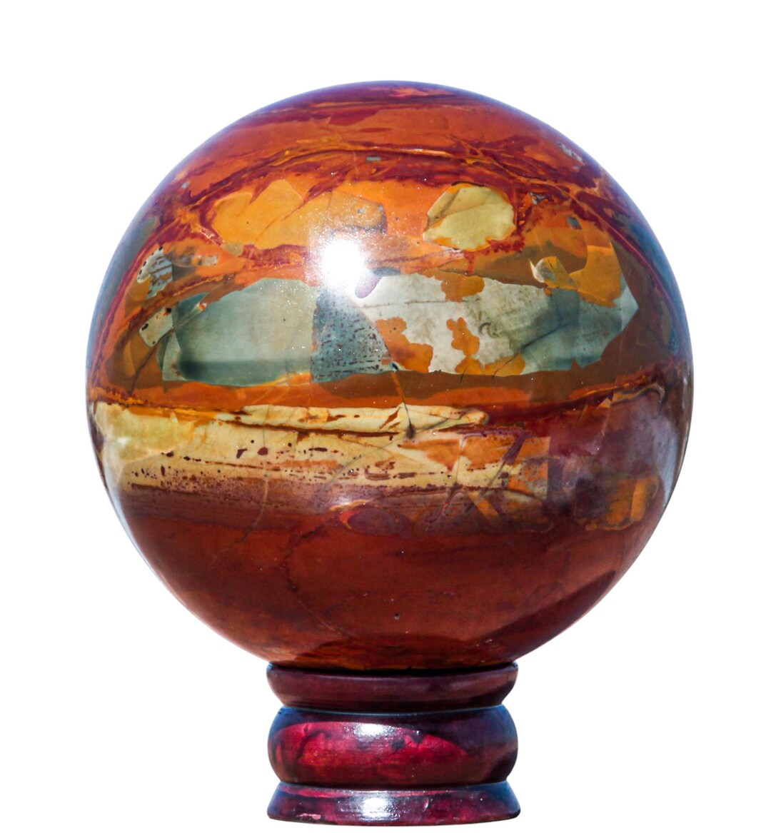Root Chakra Mookaite Jasper Crystal Stone Sphere Ball Healing Chakra ...