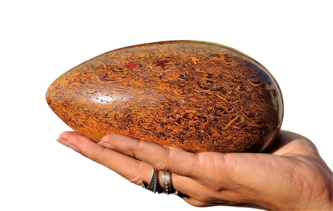 Natural Yellow Mariam Jasper Calligraphy Jasper Huge Egg Rock Aura ...
