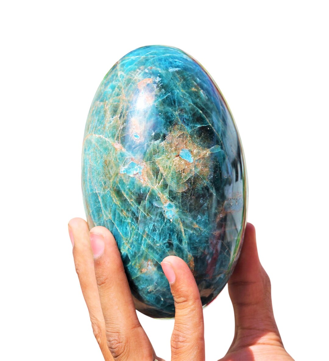 Throat Chakra Blue Apatite Stone Lingam Meditation Metaphysical Spirit ...