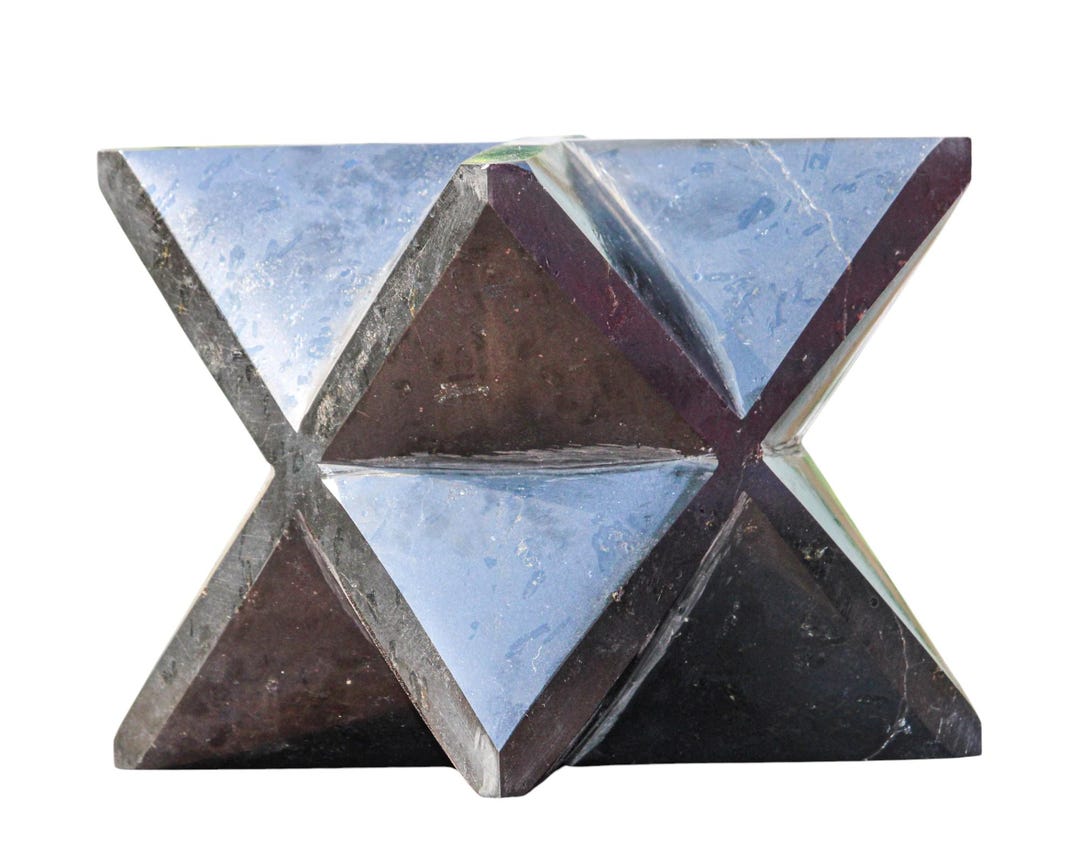 Black Tourmaline Markaba Star: Root Chakra Crystal Stone (7.2" Home ...