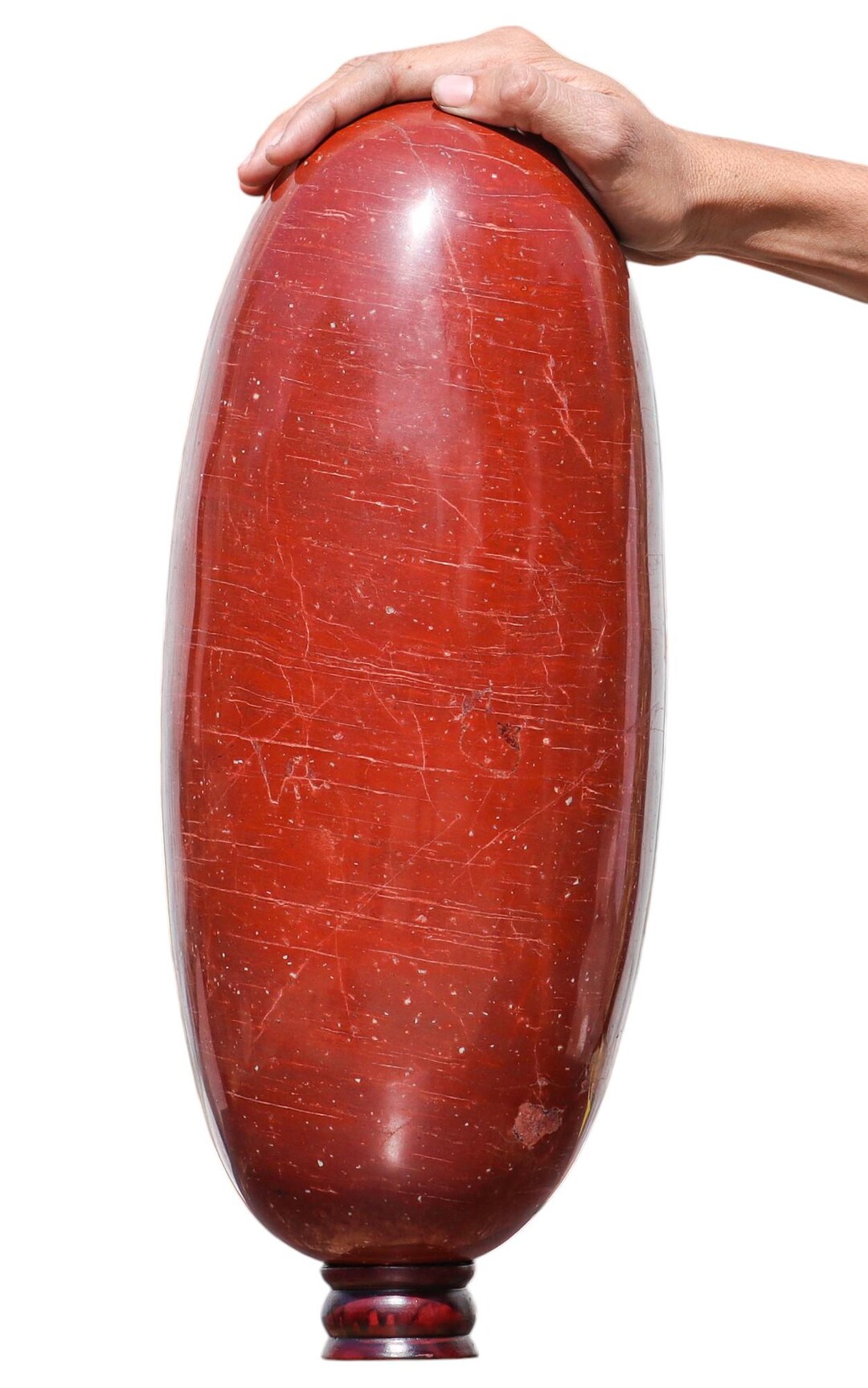 Root Chakra Red Jasper Stone Lingam Chakra Balance Energy Crystal ...