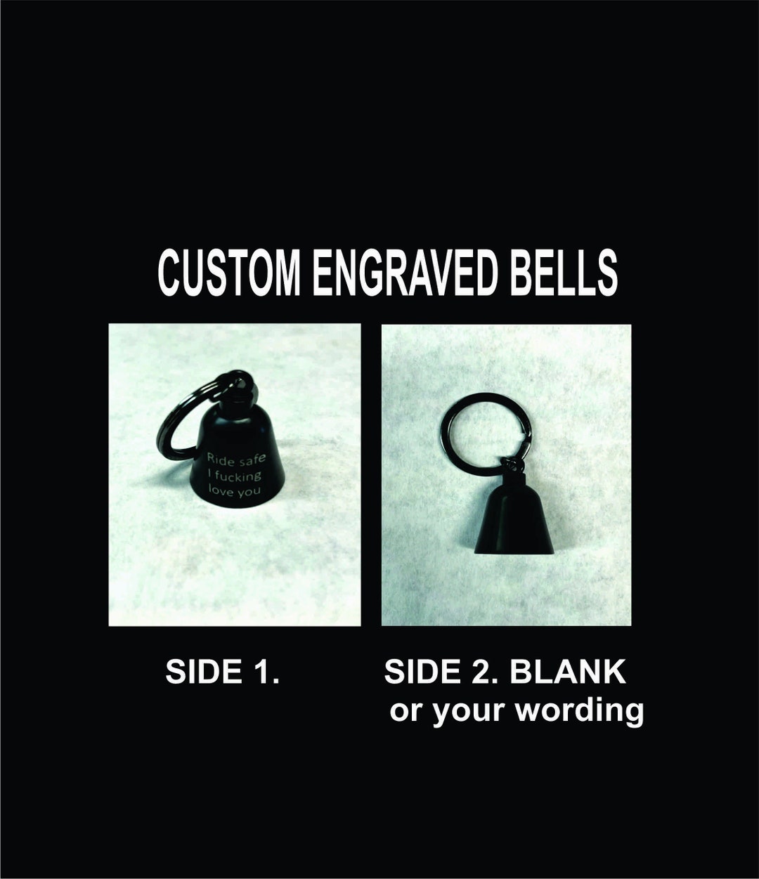 Custom Biker Gremlin Bell Engraved - Etsy