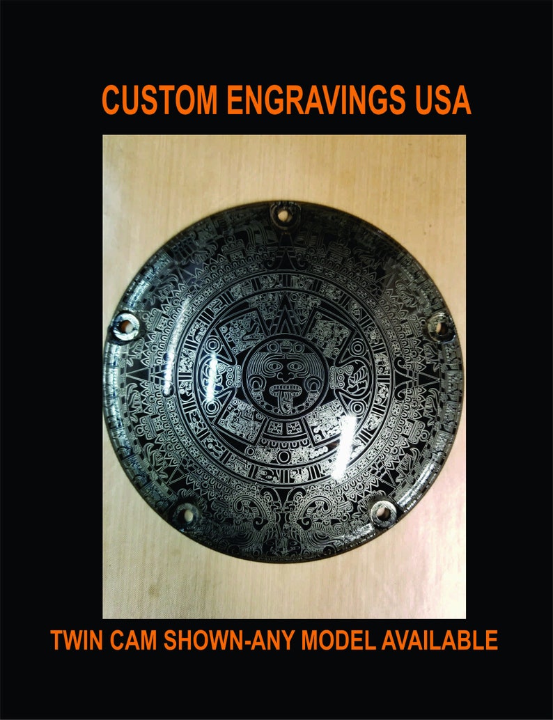 Harley Davidson Aztec Calendar Custom Engraved Derby Covers - Etsy