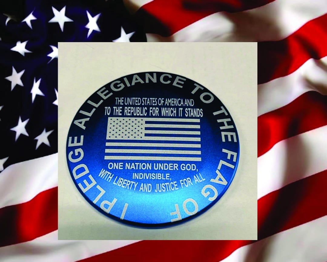 Pledge of Allegiance Frisbee Golf Marker: Aircraft Aluminum Disc - Etsy