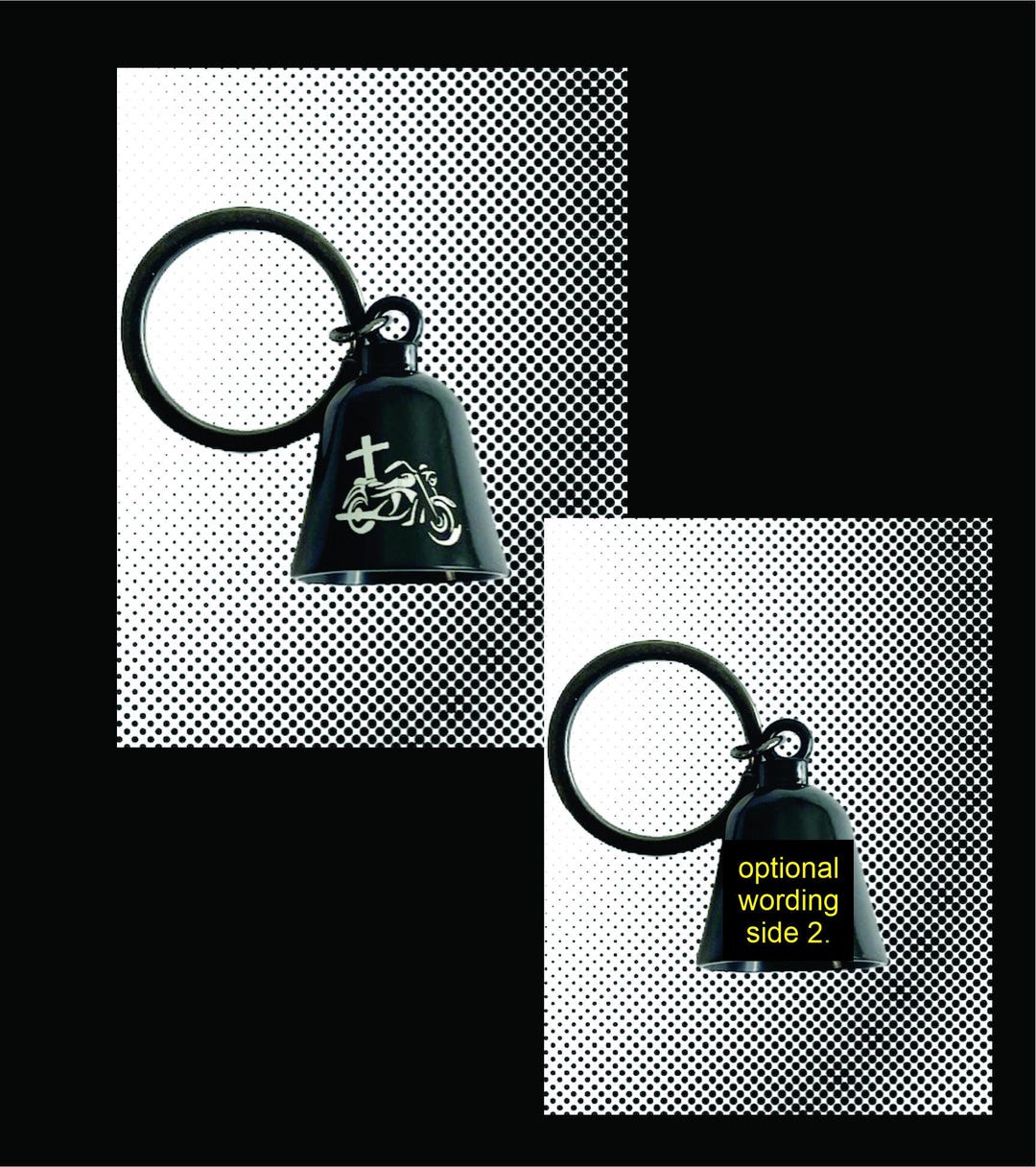 Custom Engraved Motorcycle Bell: Biker Gremlin Bell With Cross - Etsy