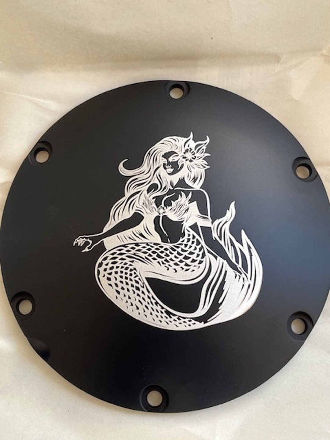 Custom Harley Sportster Derby Cover Siren Mermaid Engraving - Etsy