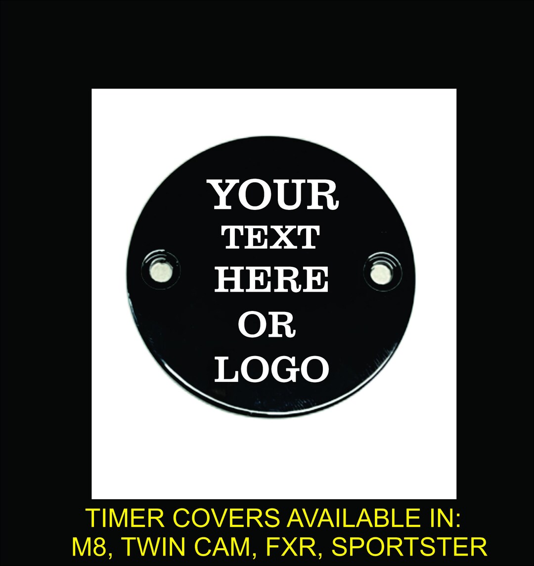 Custom Harley Timing Cover: Personalized Text or Logo - Etsy