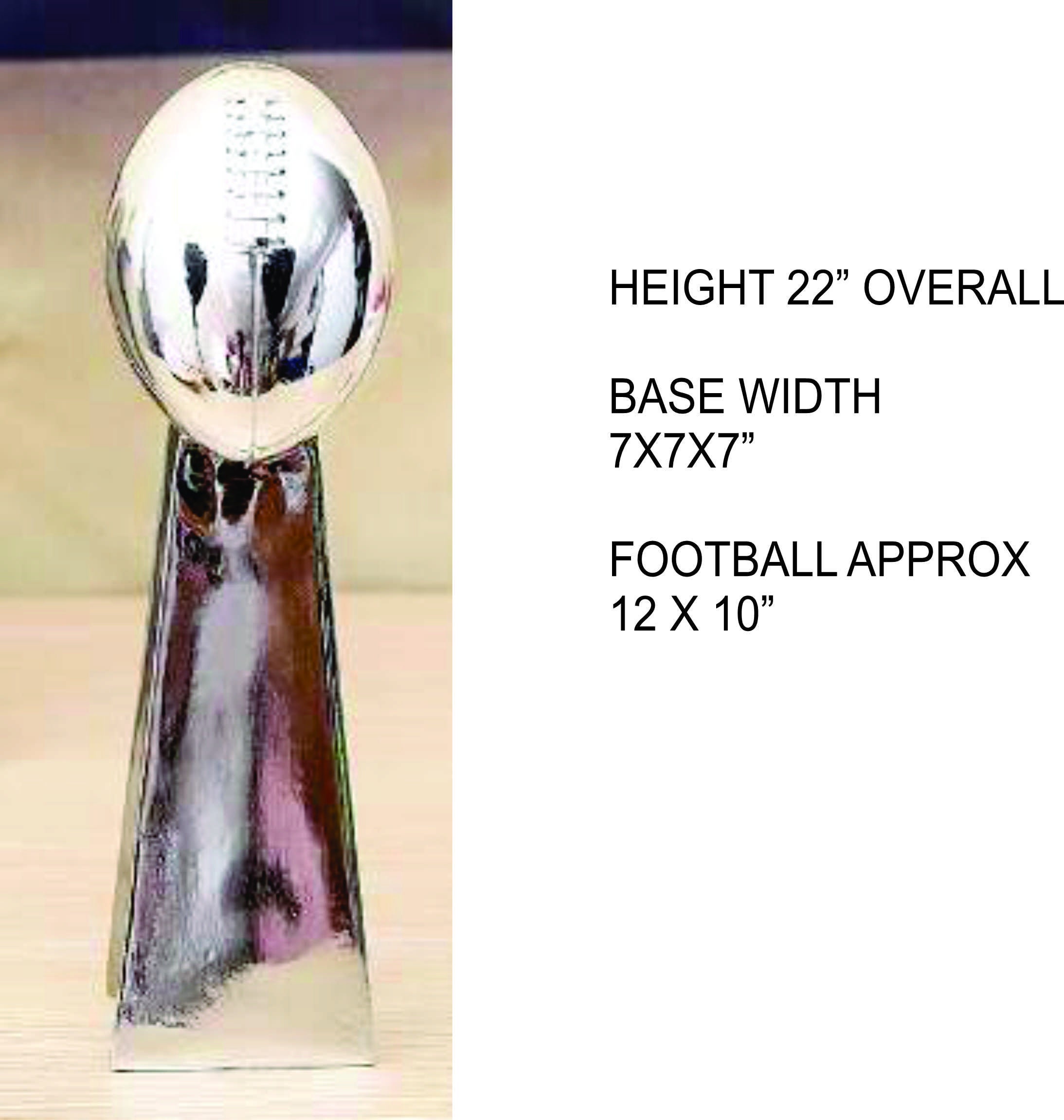 Super Bowl Lombardi NFL Custom Full Size 22" Go Chiefs Nation Custom - Etsy