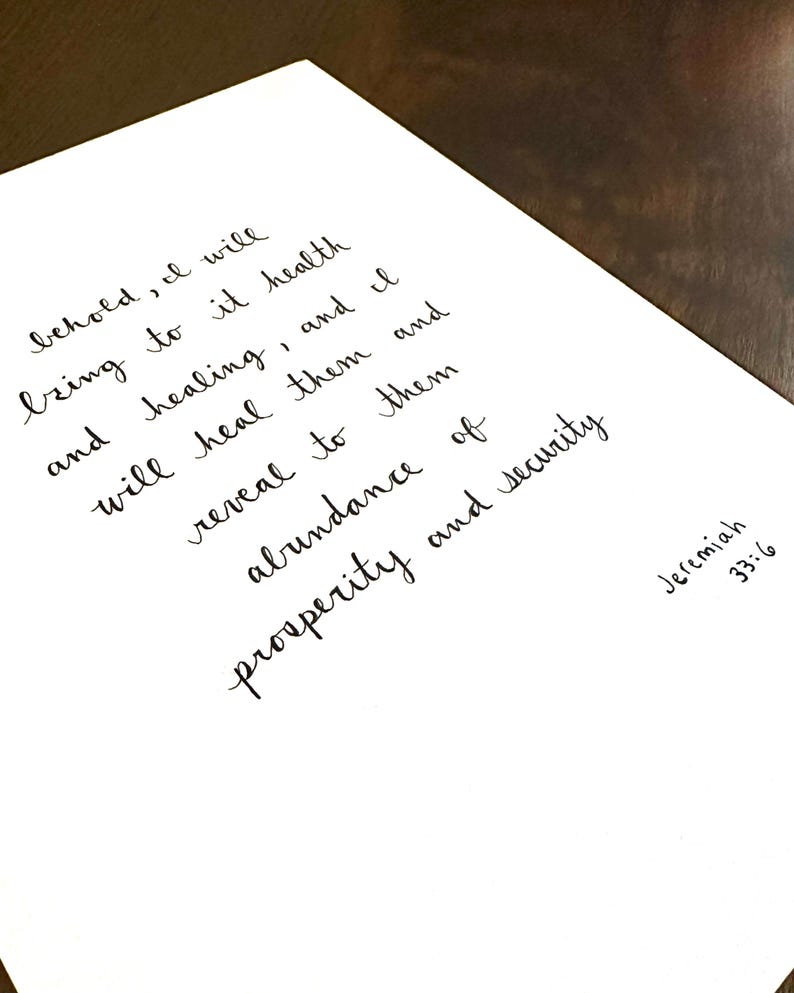 Custom Calligraphy - Handmade to Order - 8x10 Inch or 4x6 Inch - Etsy