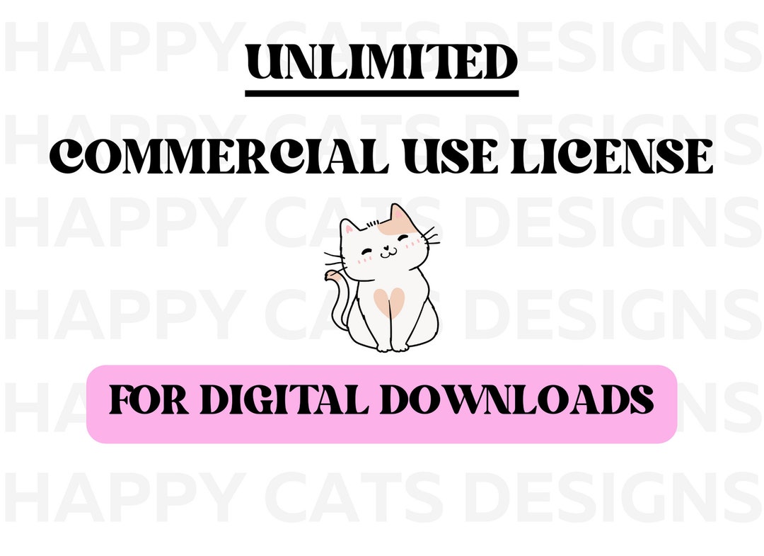 Commercial License for Digital Downloads (designs Purchased Separately ...