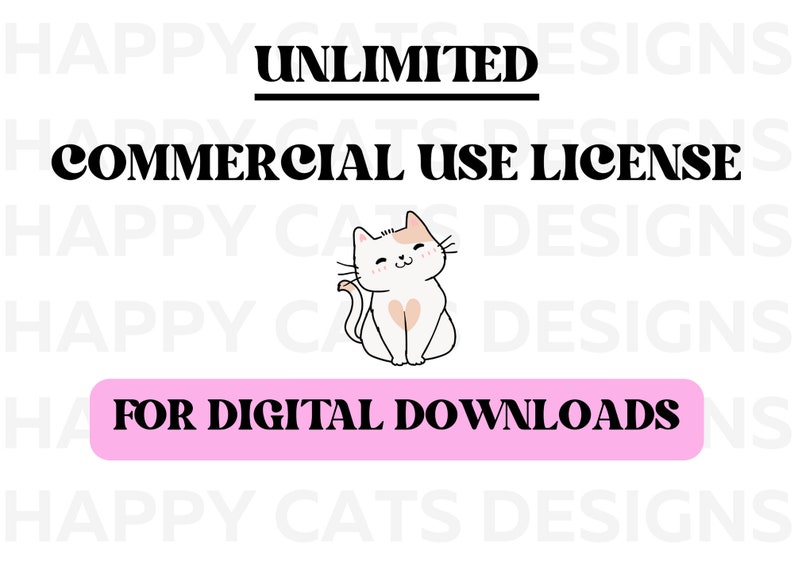 Commercial License for Digital Downloads (designs Purchased Separately ...