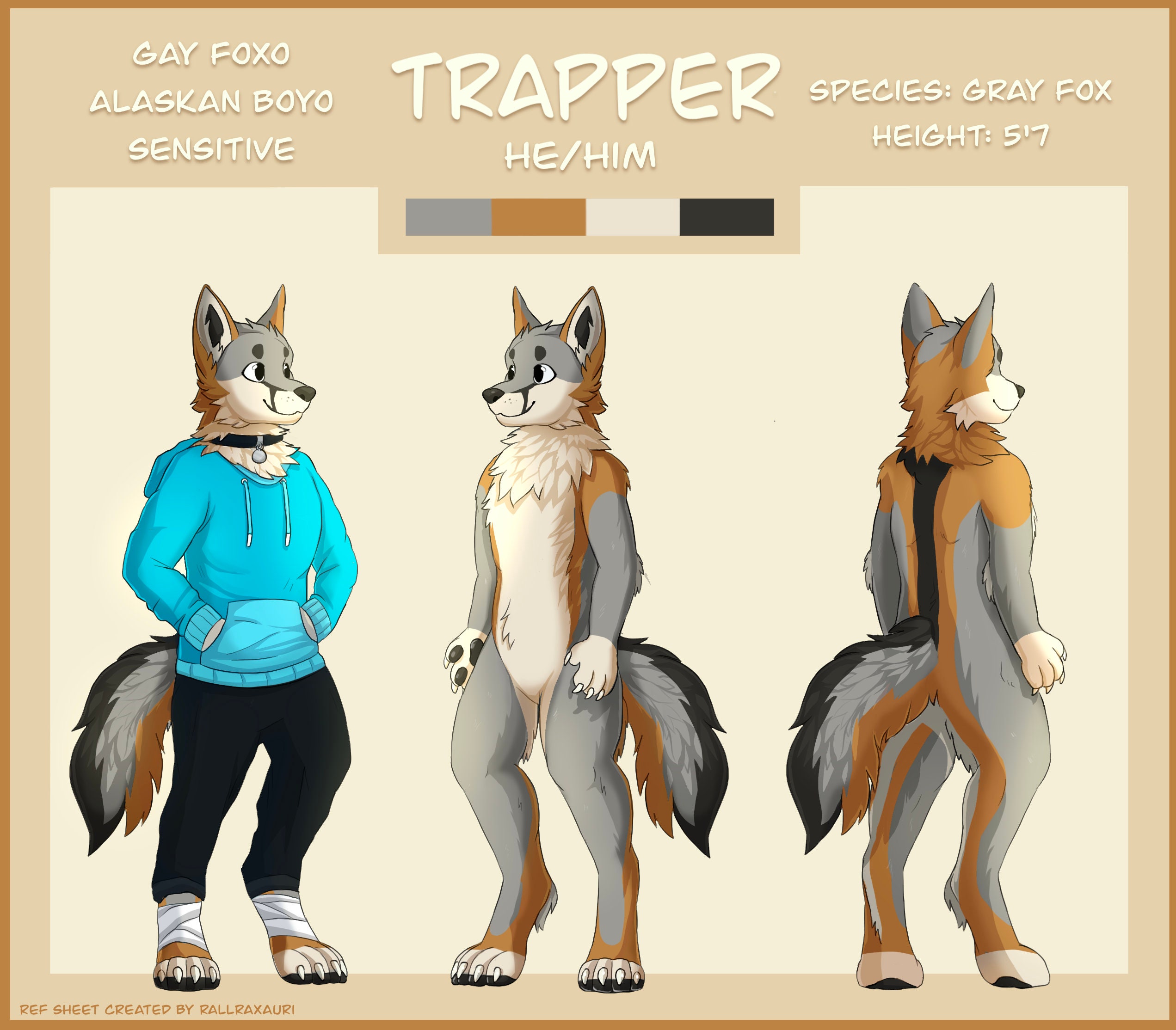 Furry Ref Sheet Commission Detailed - Etsy