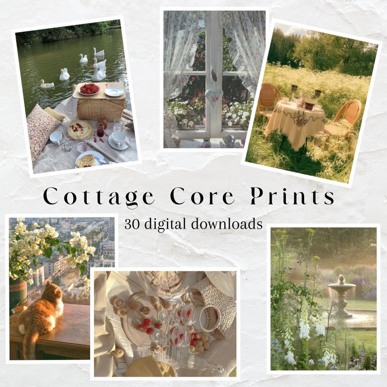 Cottage Core Aesthetic Wall Collage Kit | Vintage Wall Decor | 4"x6 ...