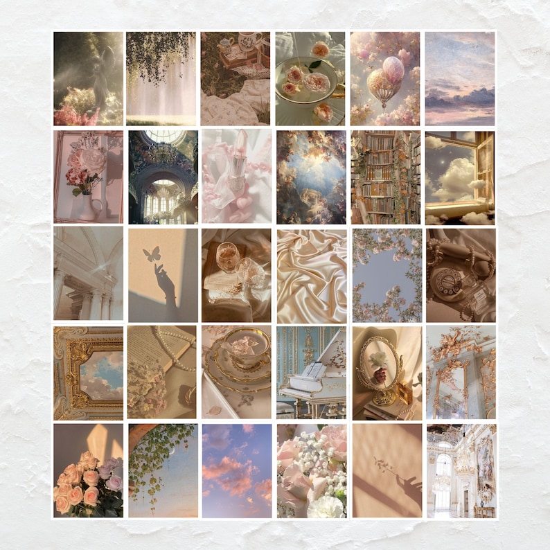 Ethereal Aesthetic Wall Collage Kit / Vintage Wall Decor / - Etsy México