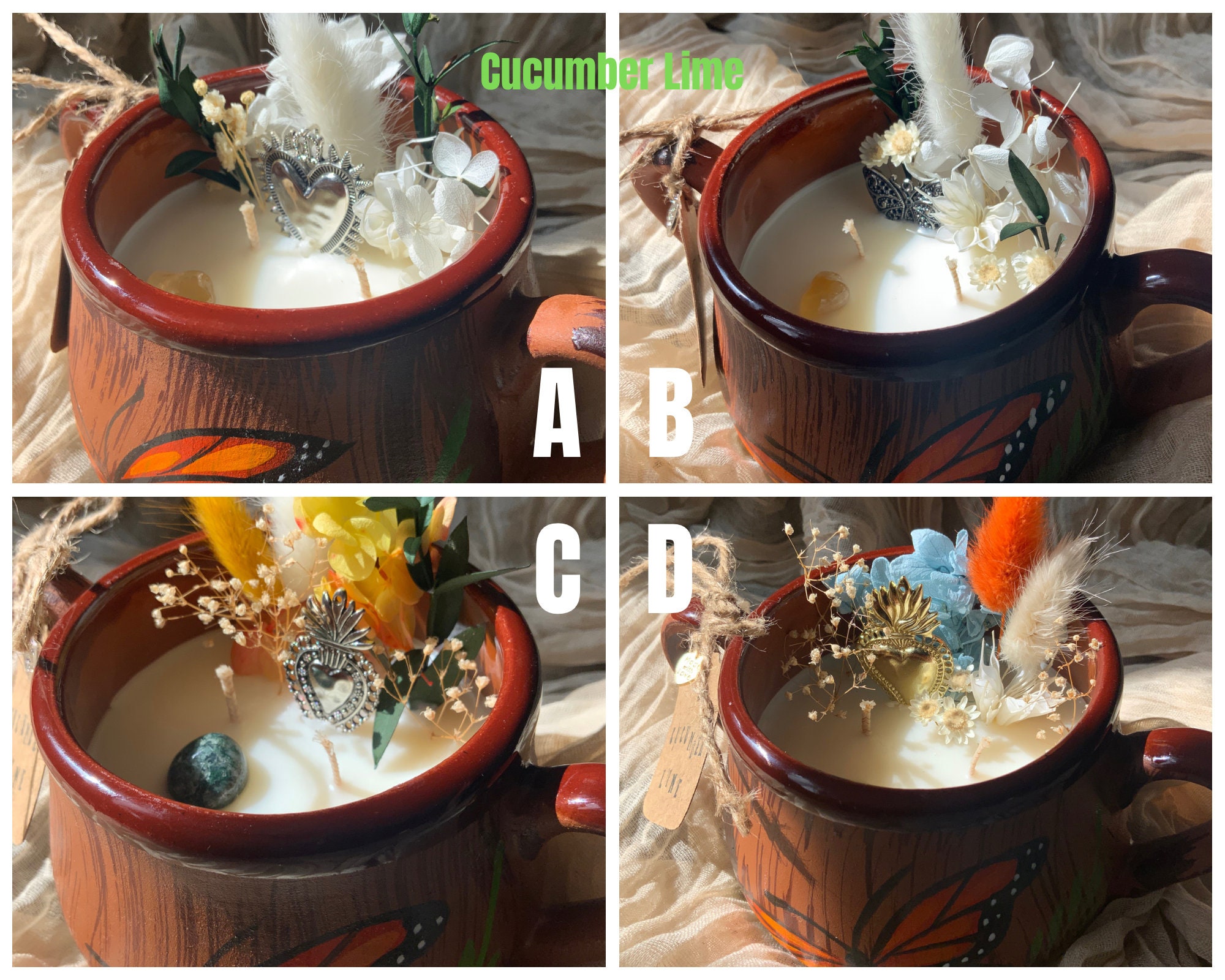 Monarch Azucarera Candles | Mexican Candles | Monarch Butterfly Candles ...