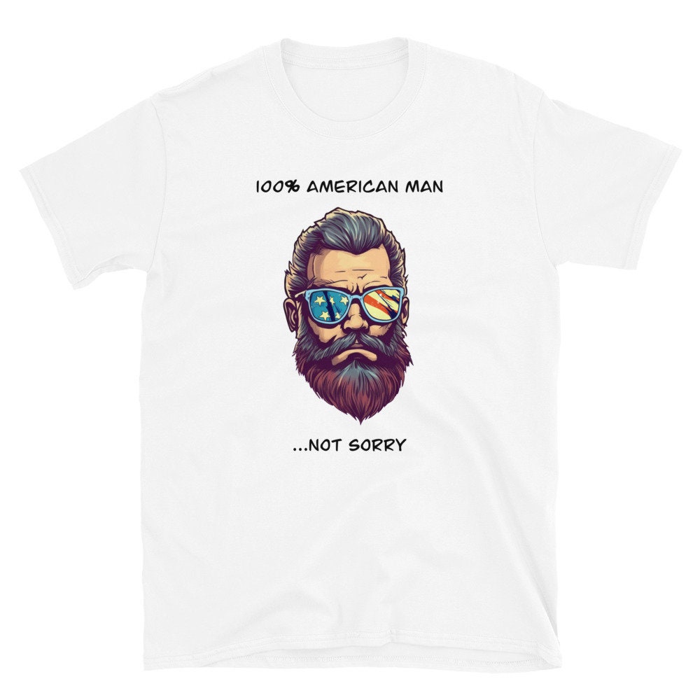 Tee - 100% American Man - Graphic T-shirts - Patriotic / Political ...