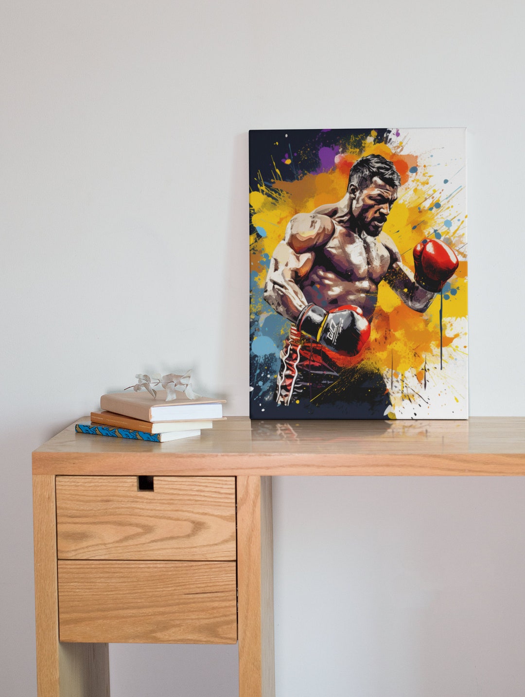 Canvas Art Print - Male Boxer / Boxing Art - Colorful Pop Art Style ...