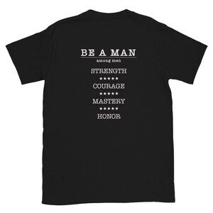 Tee - Be A Man Among Men (dark) - Masculine T-shirt Design - Apparel ...