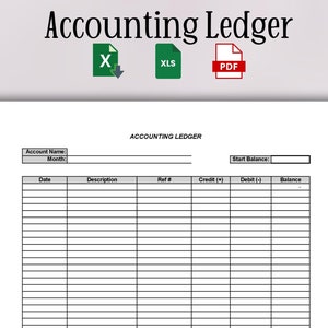 Printable Columnar Paper | Accounting Ledger | Bookkeeping Digital ...