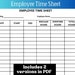 Small Business Time Sheet Employee Time Sheet Timesheet Tracker ...