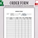 Order Form Template | Printable Order Form | Purchase Order Form ...